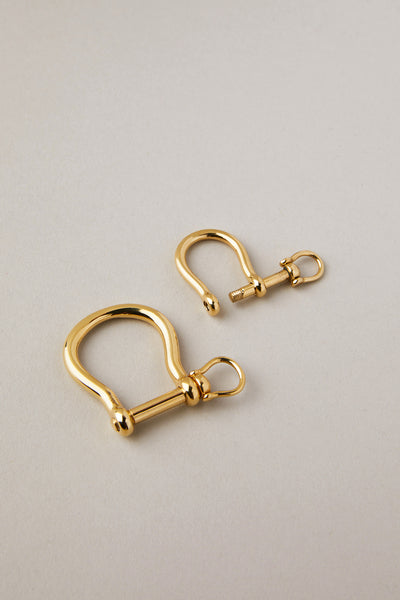 18kts. gold Anchor shackle key ring – Lorenzi Milano
